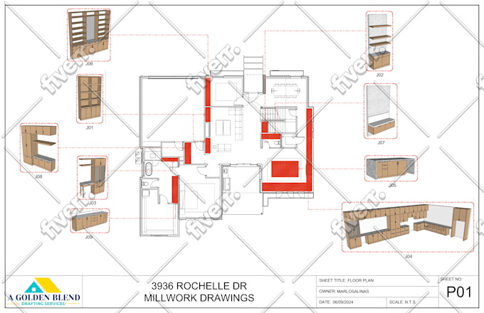 Draft and design millwork shop drawings by Batuampar1935 | Fiverr